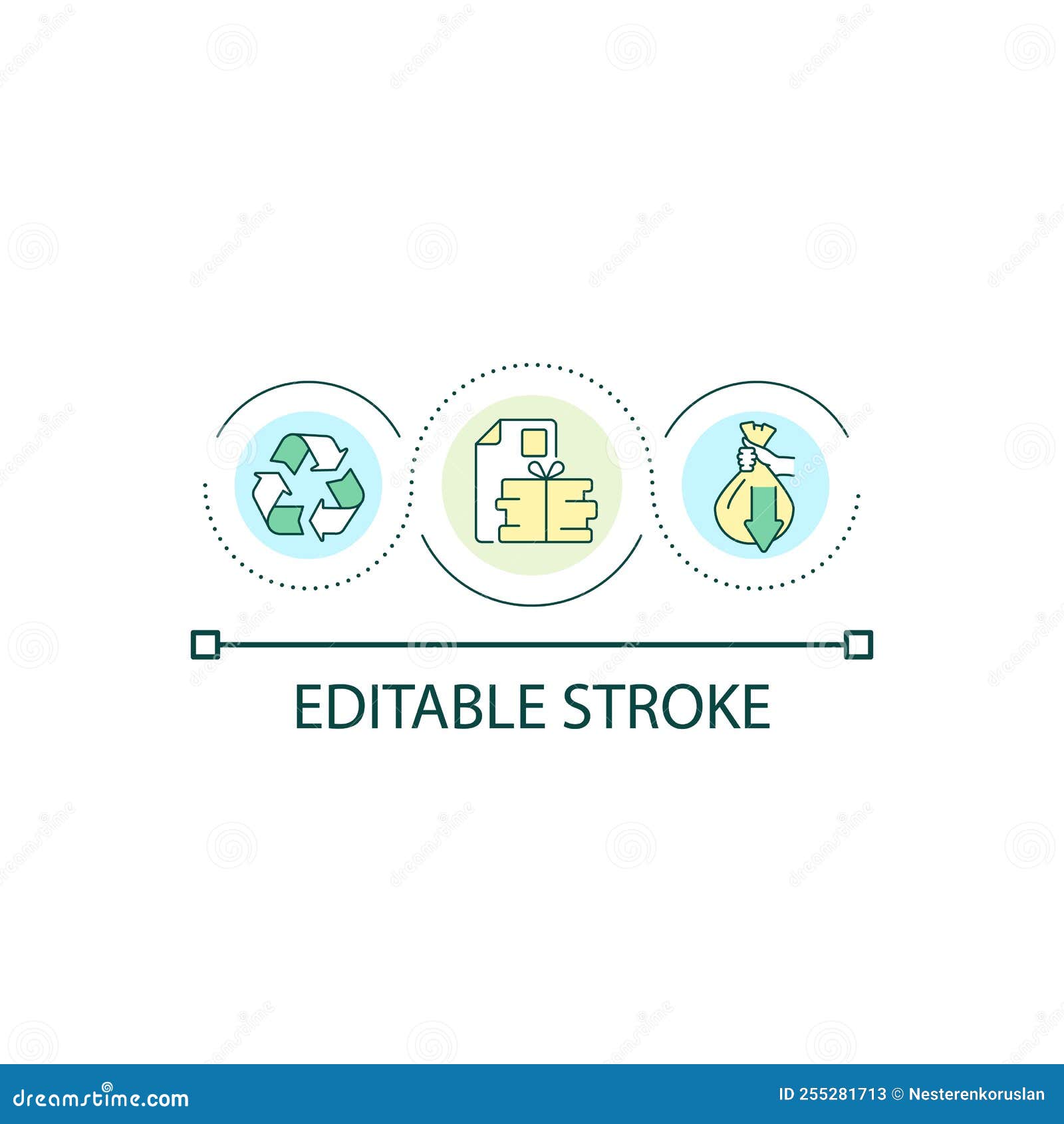 Recycling Cardboard Boxes Loop Concept Icon Stock Vector - Illustration ...