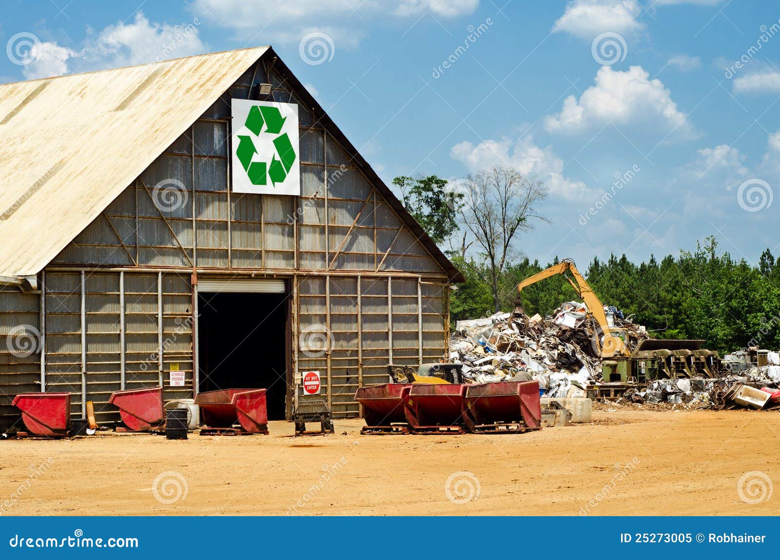 Recycling Center with Scrap Yard Stock Image - Image of pile, renewable ...
