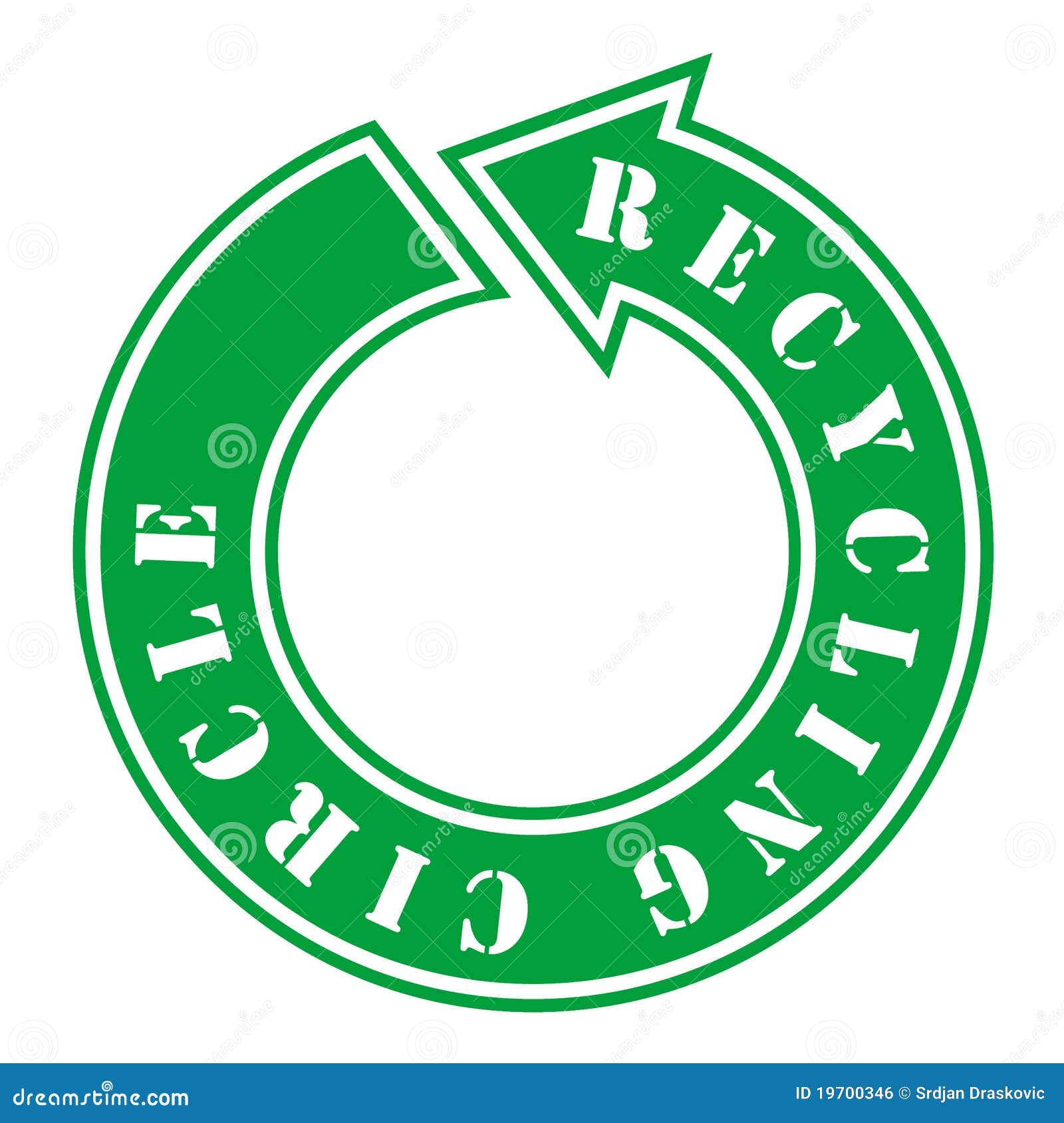 Recycling circle stock illustration. Illustration of green - 19700346