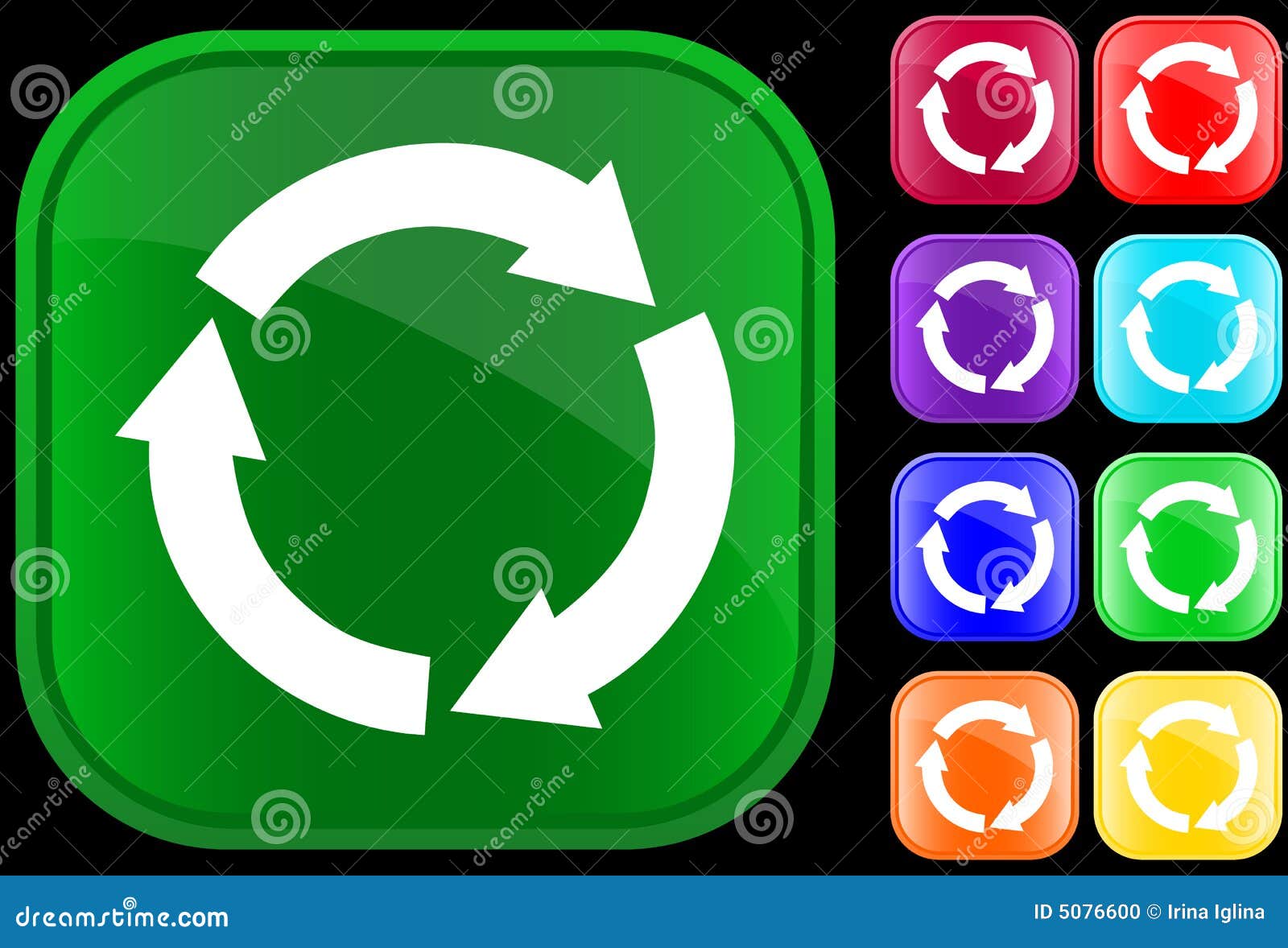 Recycling circle stock vector. Illustration of computer - 5076600
