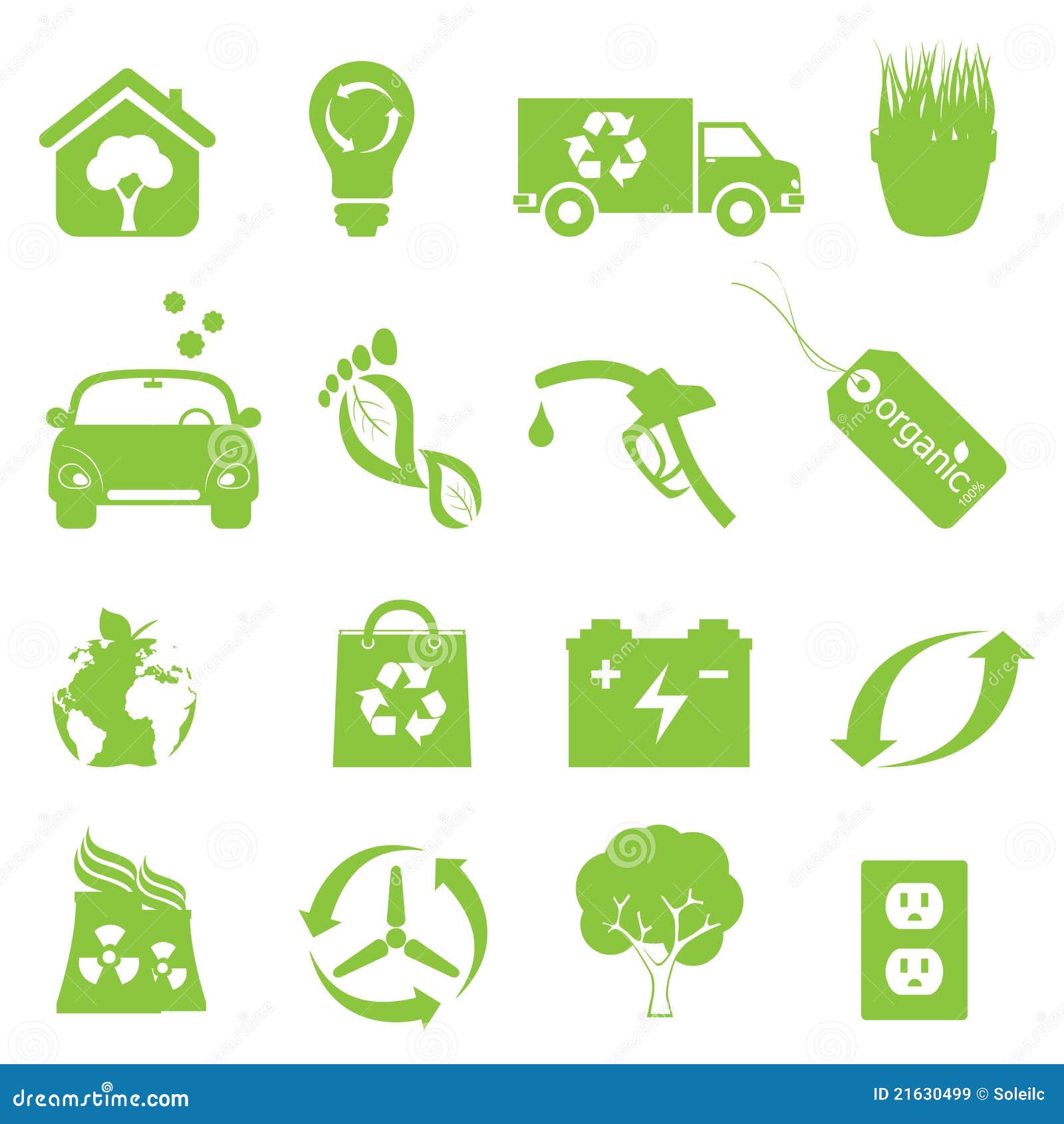 Recycling and Clean Environment Icon Set Stock Vector - Illustration of ...