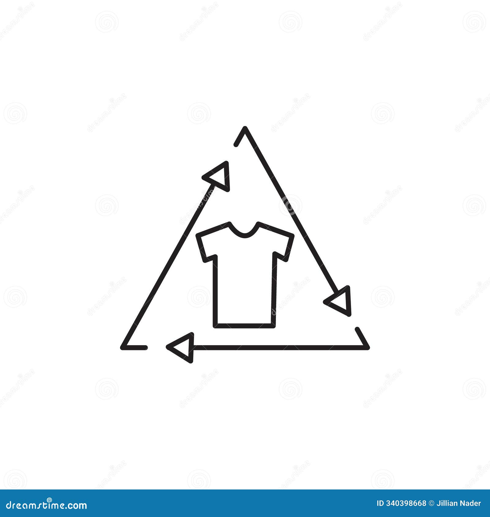 Recycling Clothes Icon Flat Line Symbol Set Stock Illustration ...