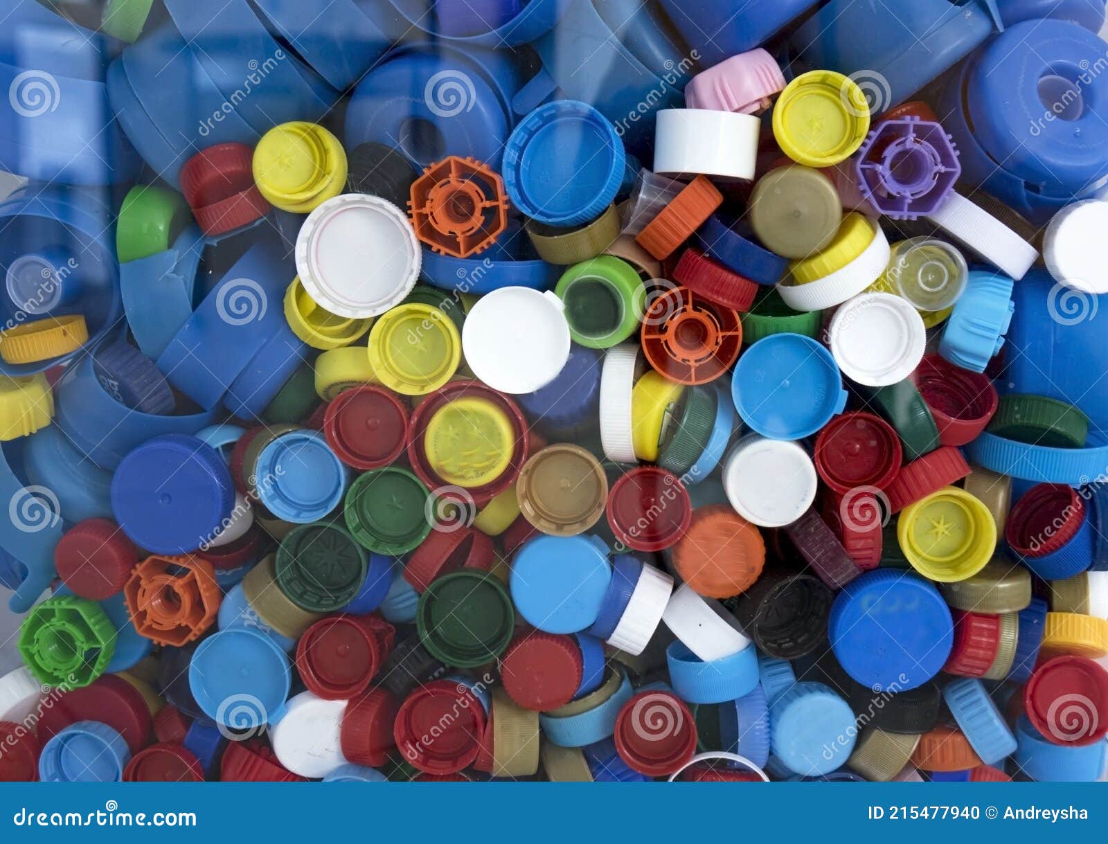 Recycling Collection and Processing of Plastic Bottle Caps. the Cover ...