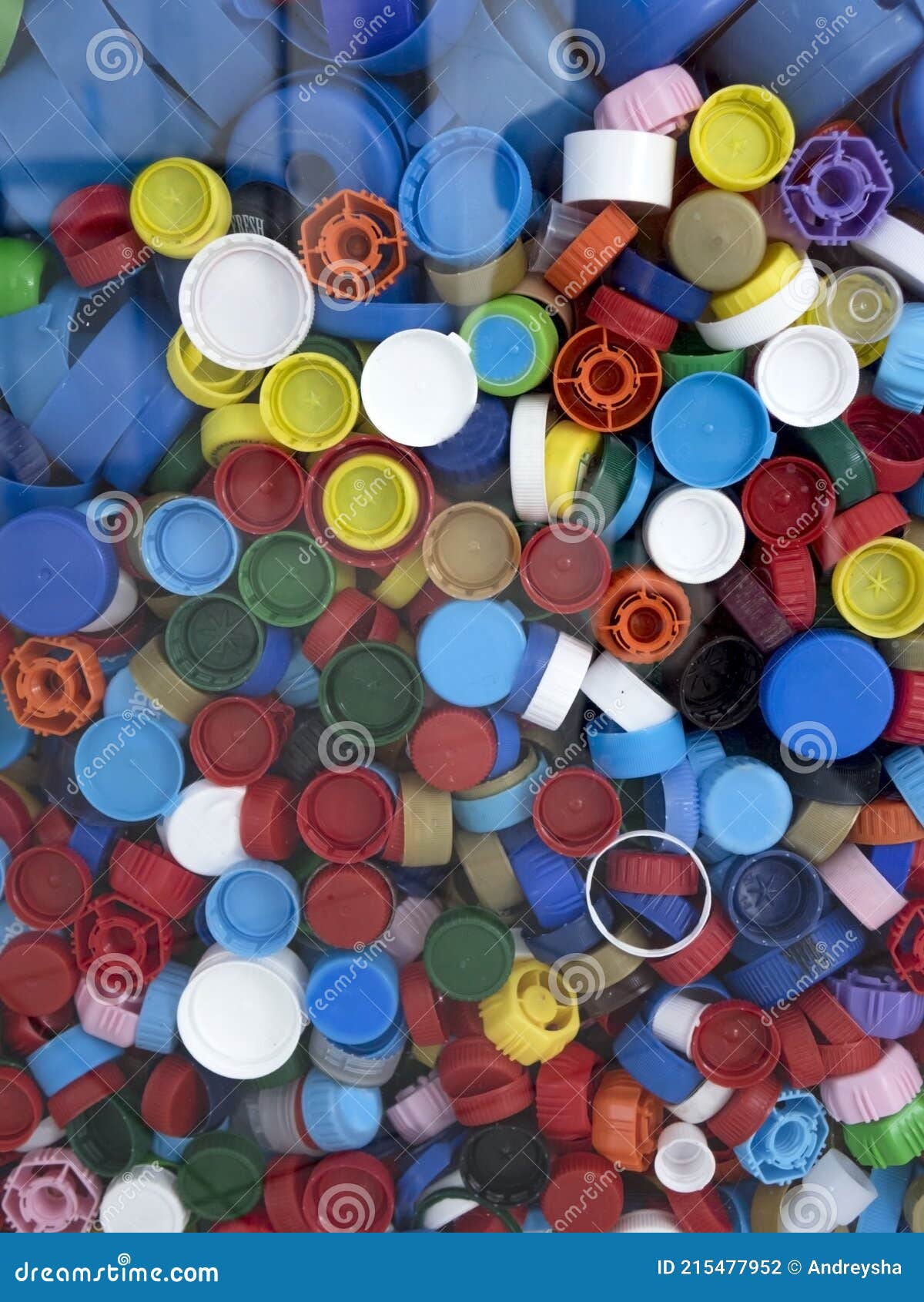 Recycling Collection and Processing of Plastic Bottle Caps. the Cover ...