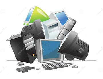 Recycling computers stock vector. Illustration of recycling - 26605302
