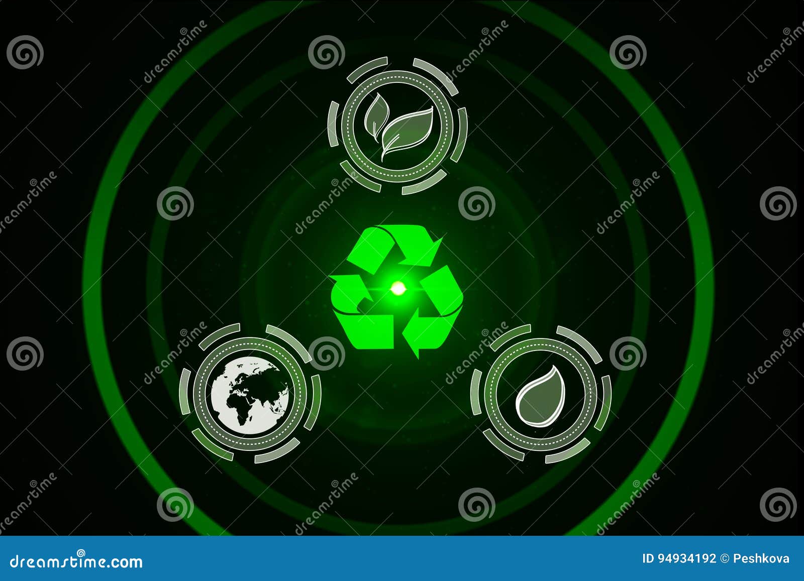 Recycling concept stock illustration. Illustration of globe - 94934192