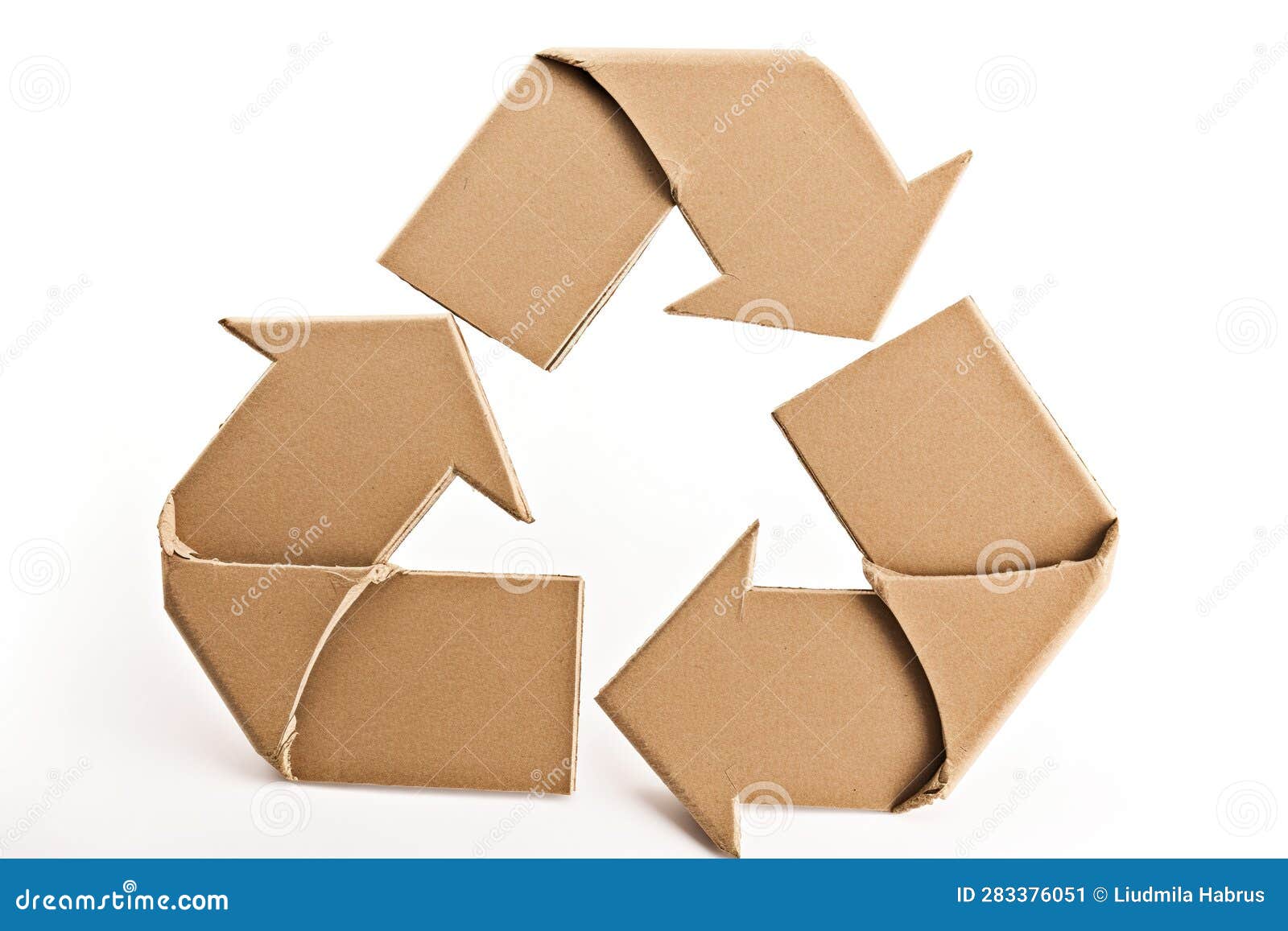 Recycling Concept. Cardboard Box Isolated on White Background Stock ...