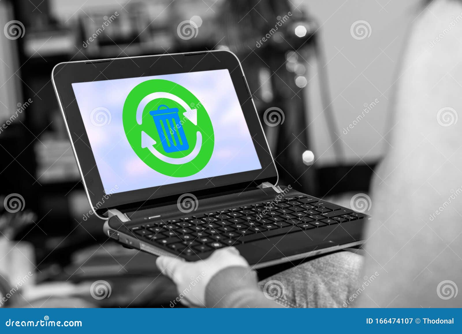 Recycling Concept on a Tablet Stock Image - Image of application ...