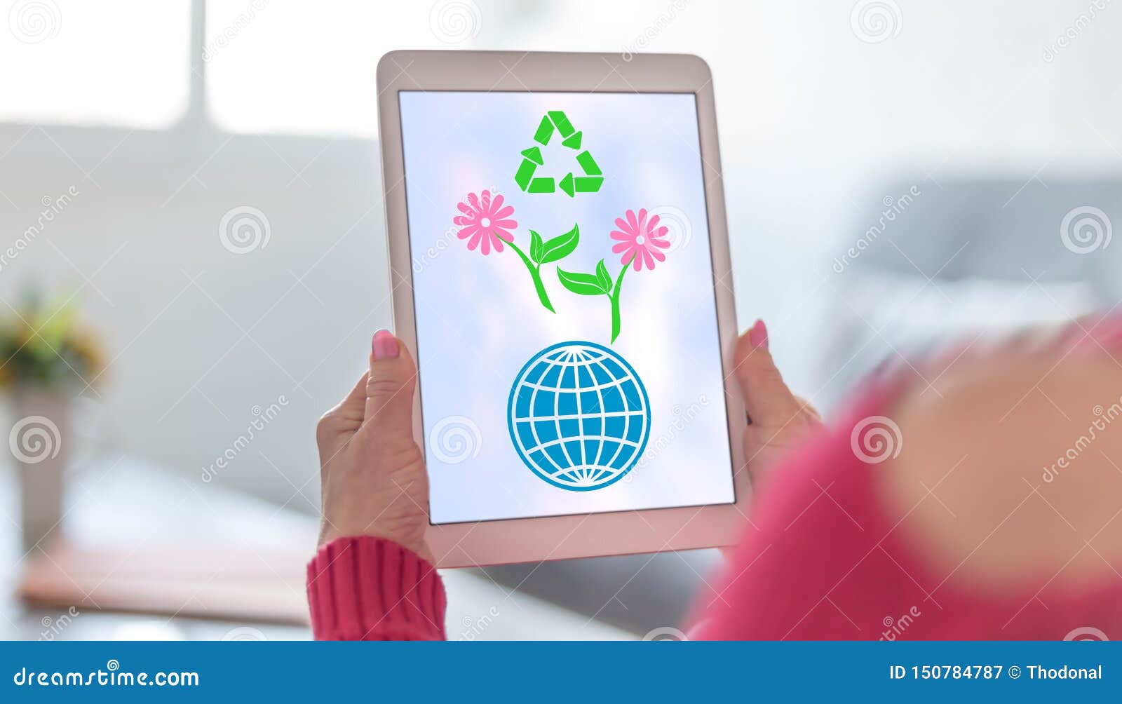 Recycling Concept on a Tablet Stock Image - Image of tablet ...
