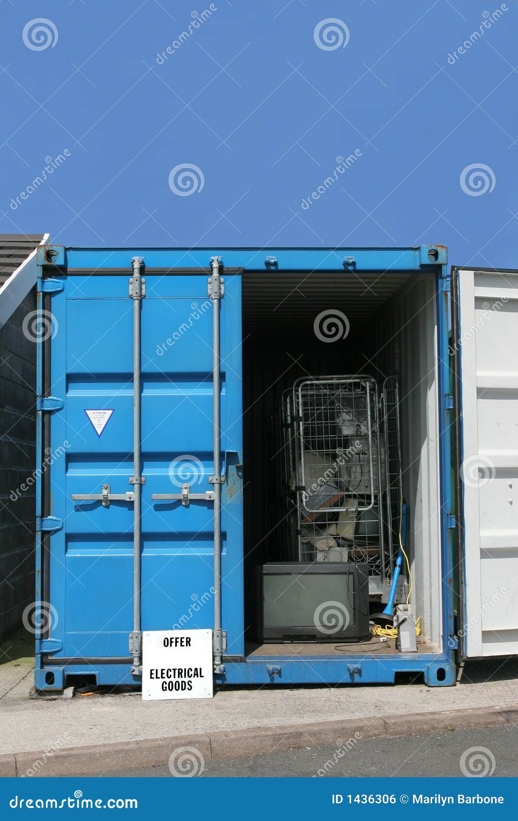 Recycling Container for Electrical Goods Stock Photo - Image of global ...