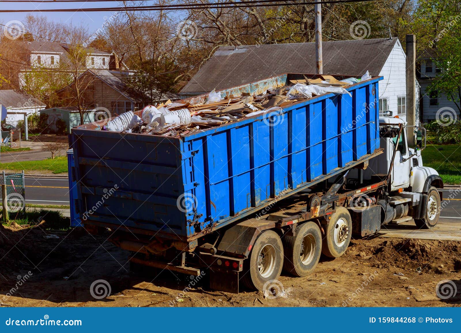 Recycling Container Trash Dumpsters Being Full with Garbage Stock Photo ... Recycling Container Trash Dumpsters Being Full with Garbage Stock Photo ...