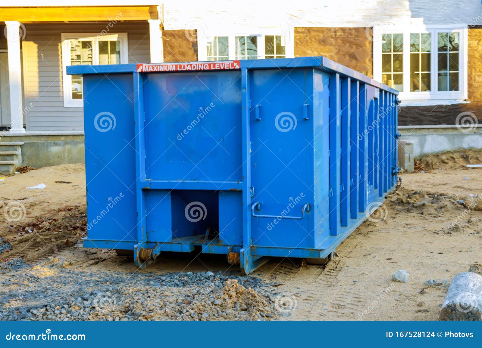Recycling Container Trash Dumpsters Being Full with Garbage Stock Photo ...