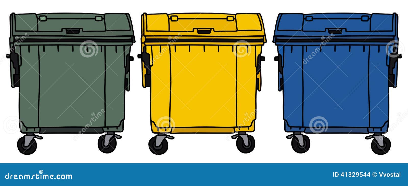 Recycling Containers Vector Illustration | CartoonDealer.com #41329544