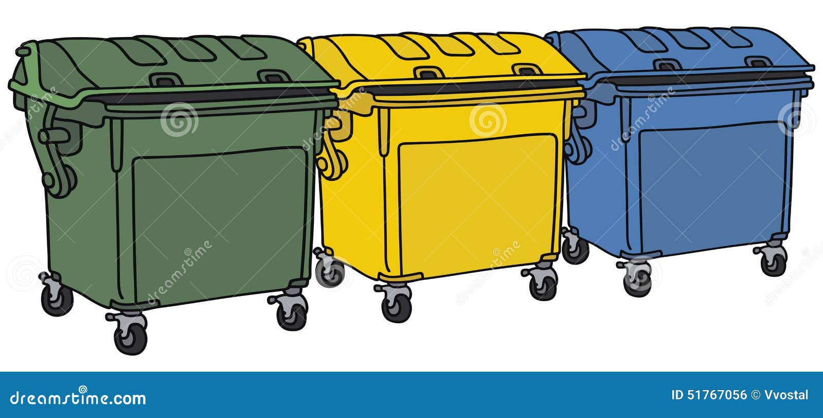 Recycling containers stock vector. Illustration of ecology - 51767056