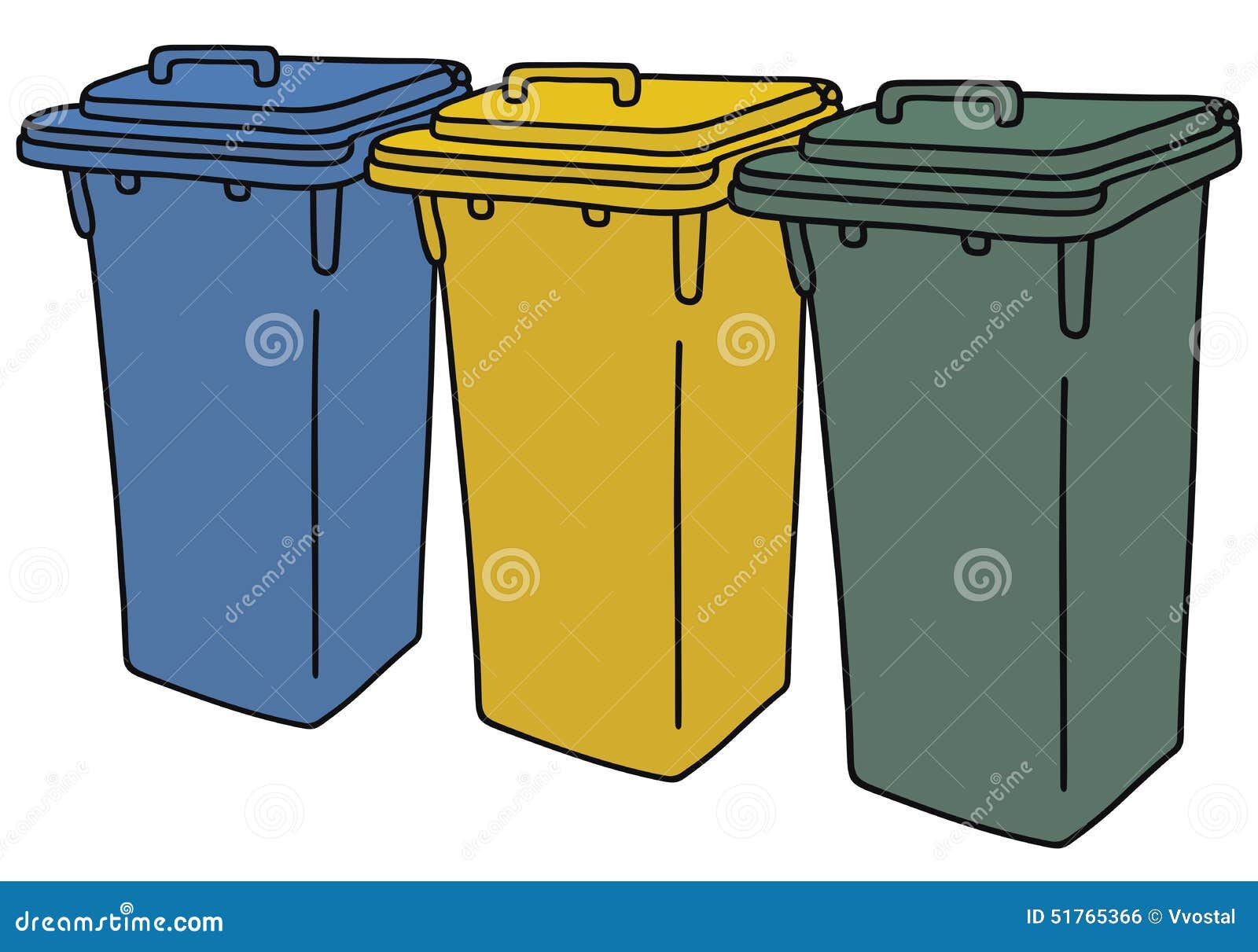 Recycling containers stock vector. Illustration of garbage - 51765366
