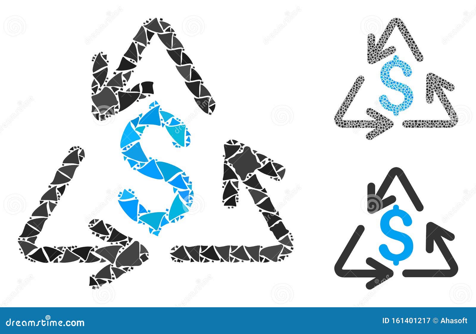 Recycling Cost Composition Icon of Abrupt Items Stock Vector ...