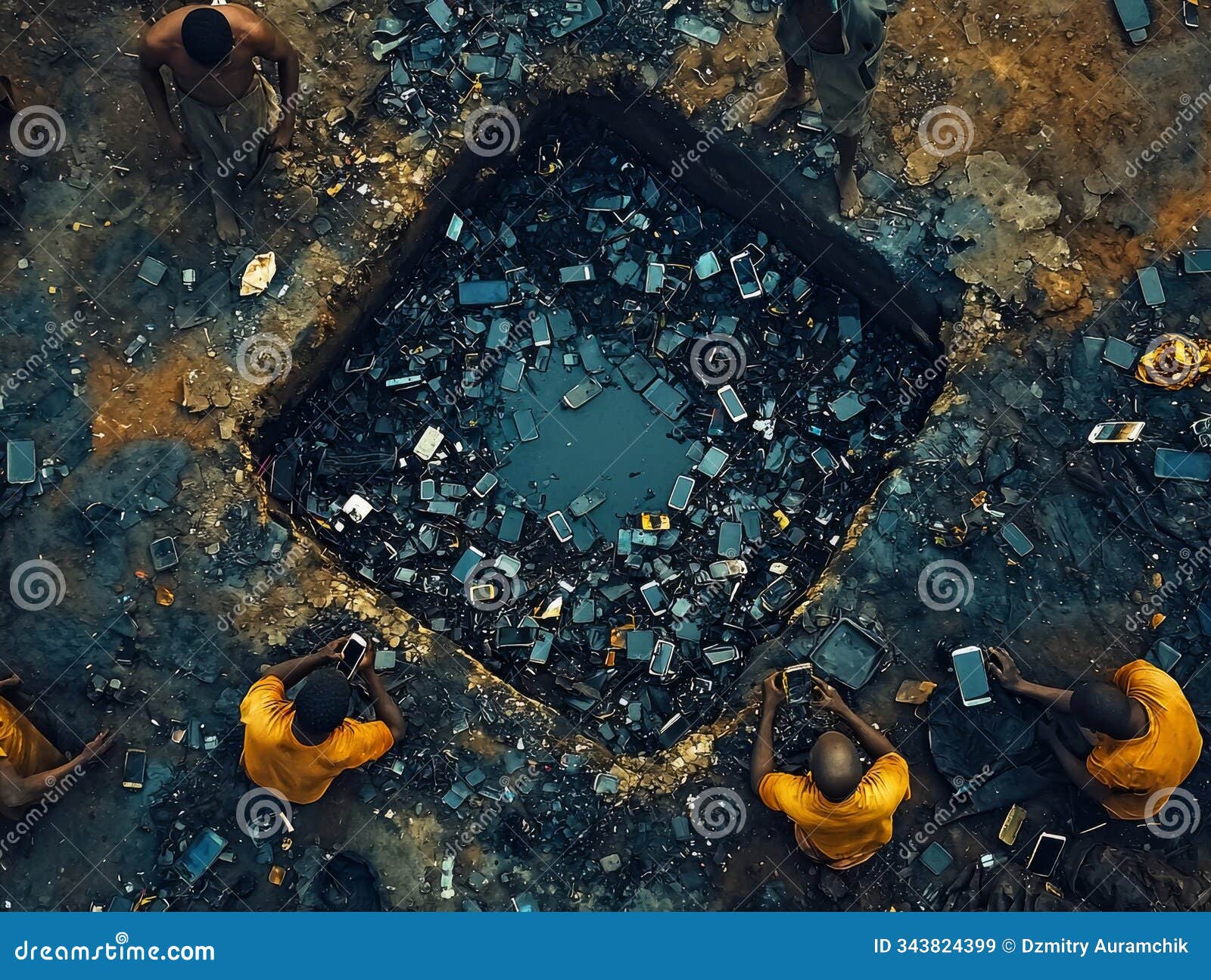 Recycling of E-waste, Showing Workers Removing Gold and Copper from ...