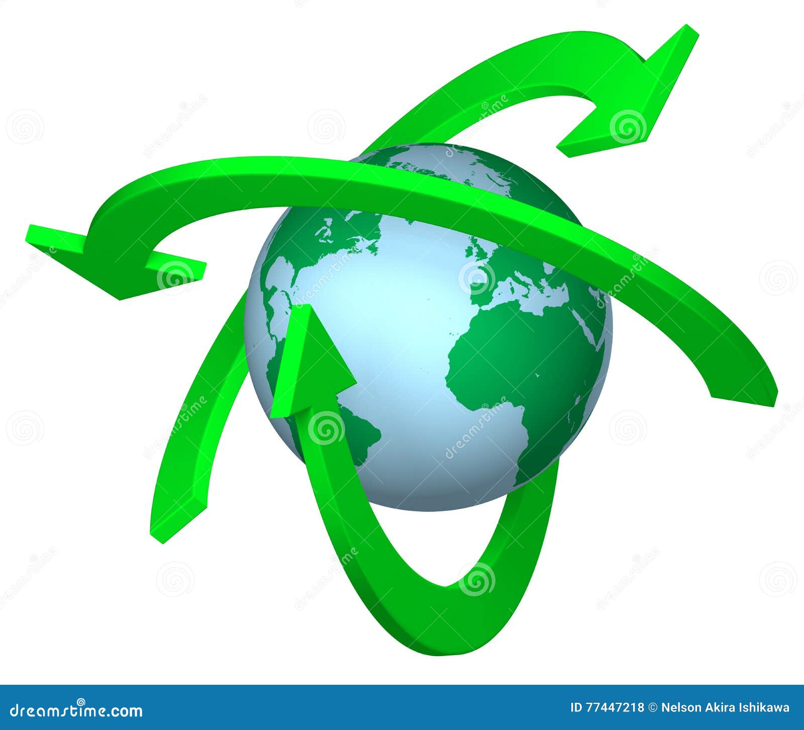 Recycling Earth Concept. Flat Illustration Of Recycle Arrows With ...