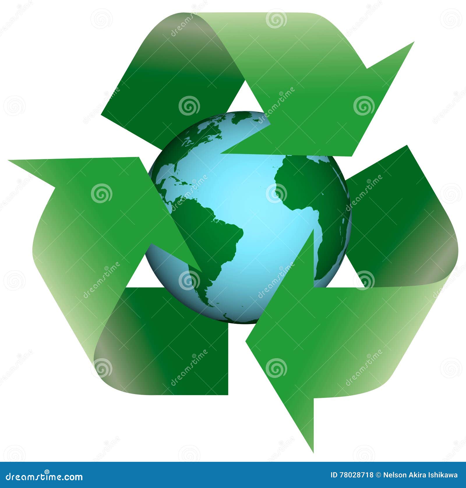 Recycling Earth Symbol Cartoon Vector | CartoonDealer.com #189158227