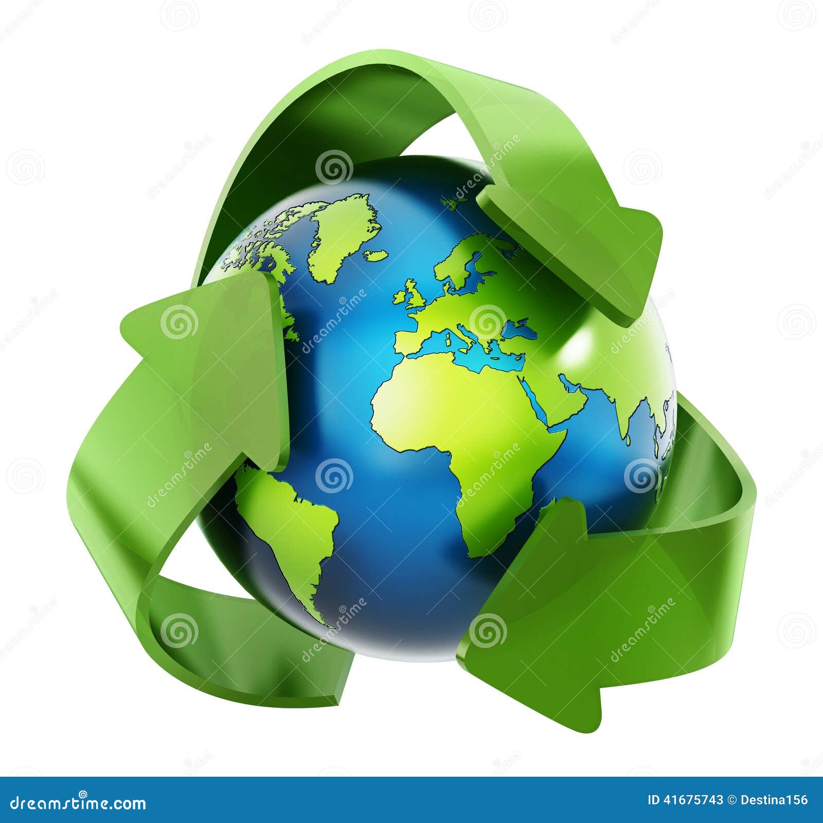 Recycling the Earth stock illustration. Illustration of white - 41675743