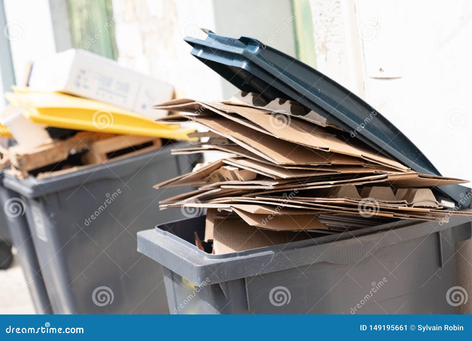 Recycling Empty Boxes Paper Waste Separation Stock Image - Image of ...