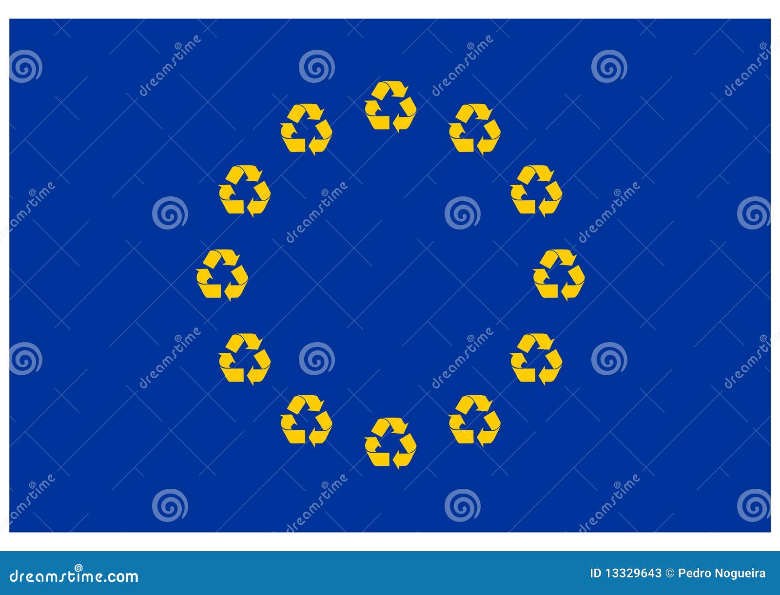 Recycling Europe stock vector. Illustration of symbol - 13329643