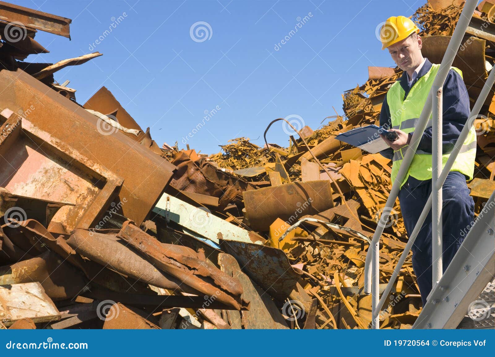 Recycling expert stock photo. Image of blue, person, ground - 19720564