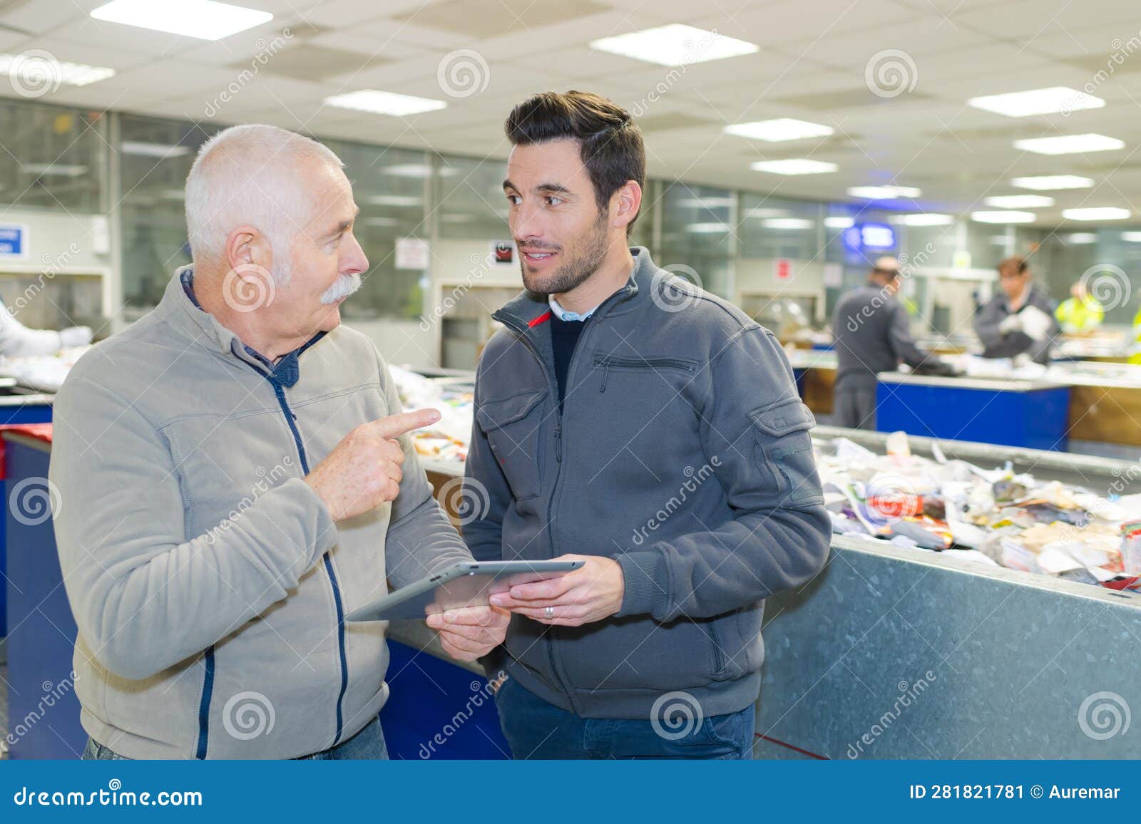 Recycling Factory Workers at Work Stock Image - Image of recycle ...