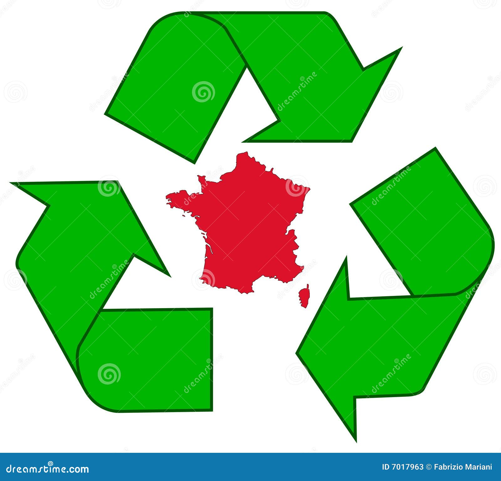Recycling France stock vector. Illustration of arrows - 7017963