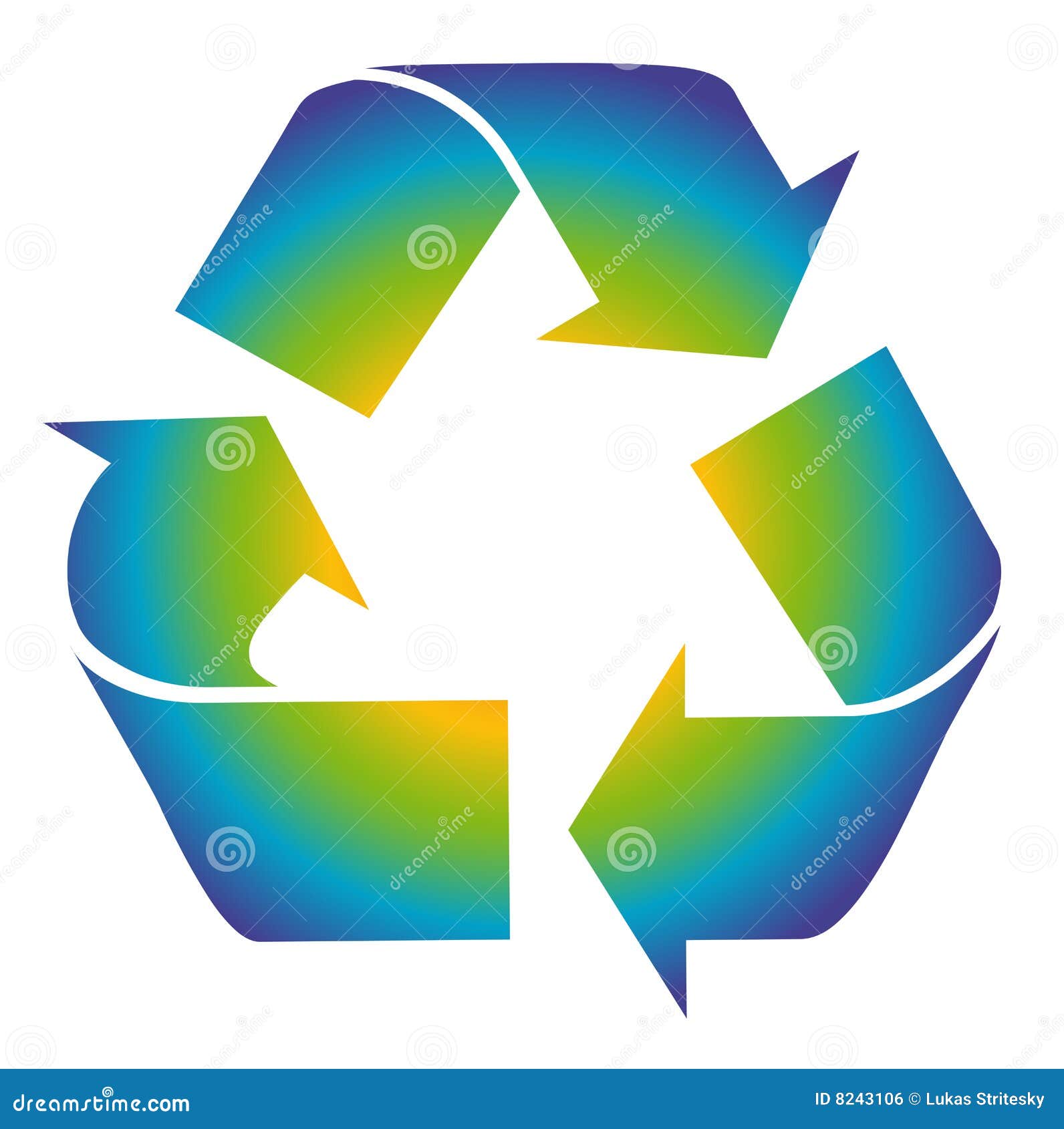 Recycling is Fun Symbol. Colorful Recycle. Stock Vector - Illustration ...