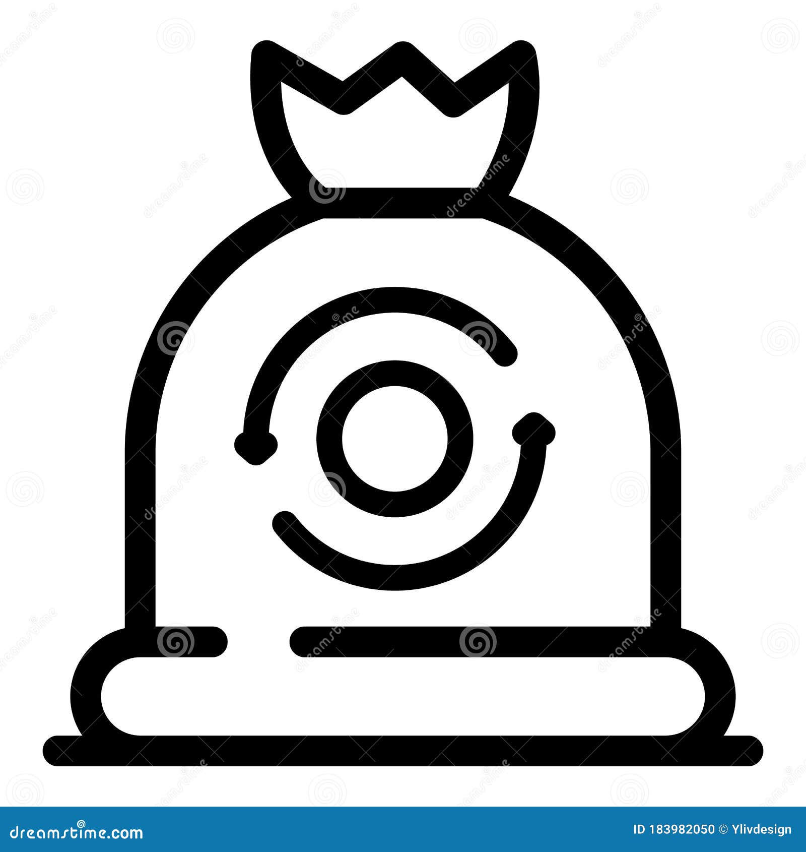 Recycling Garbage Bag Icon, Outline Style Stock Vector - Illustration ...