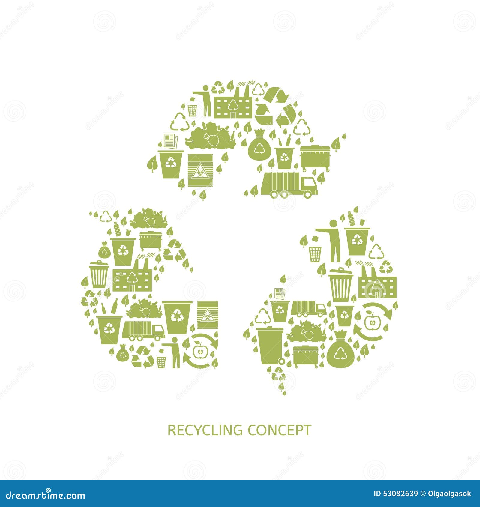 Recycling Garbage Icons Stock Vector Illustration Of Protection 53082639