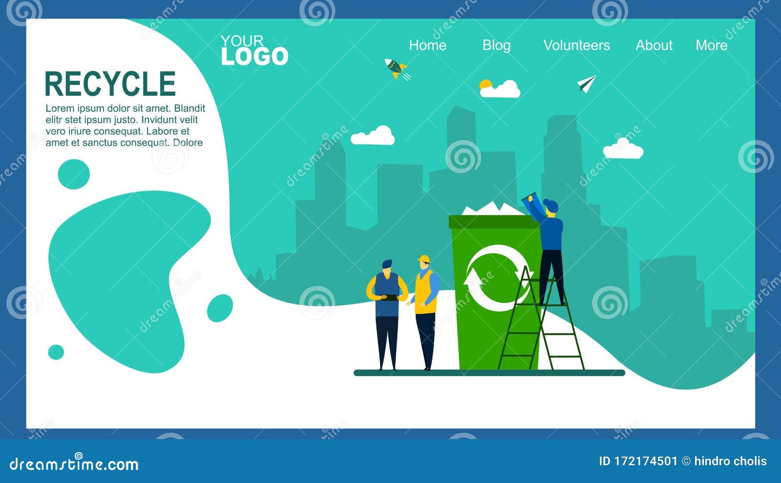 Recycling Garbage People Sorting Each Type of Garbage into the Tras ...