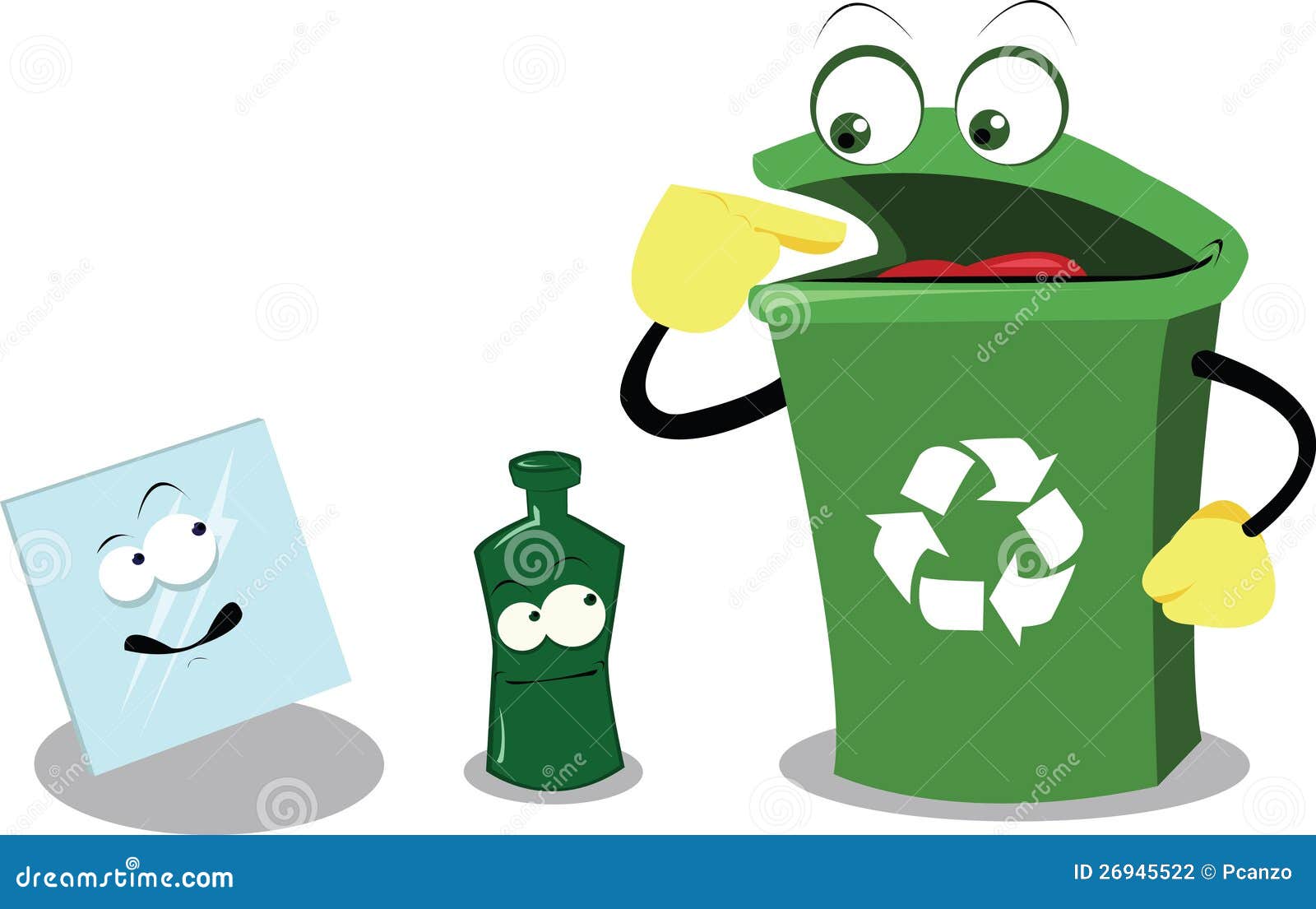Funny Recycling Boxes Cartoon Vector | CartoonDealer.com #26945549