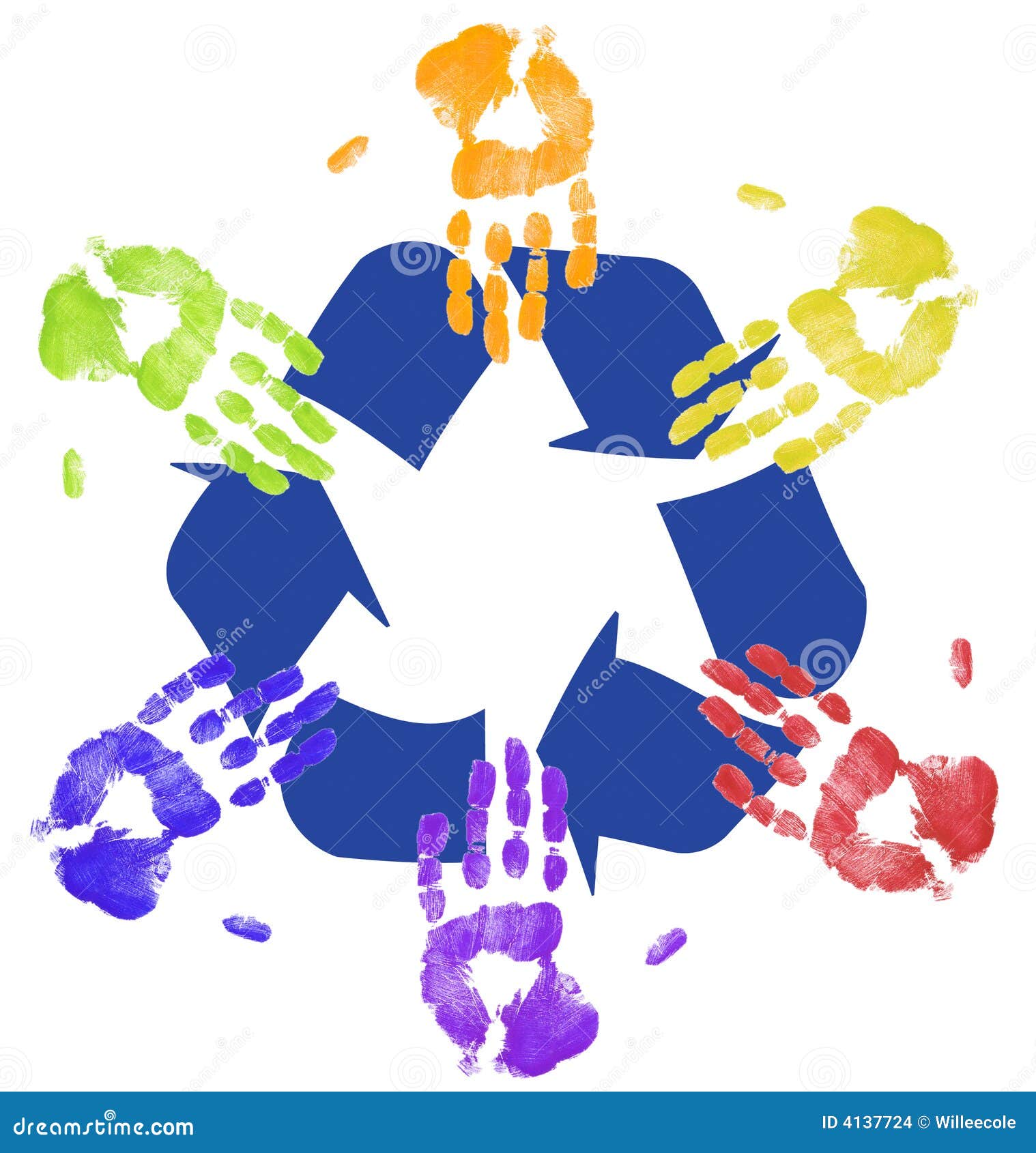 Recycling on global level stock illustration. Illustration of group ...