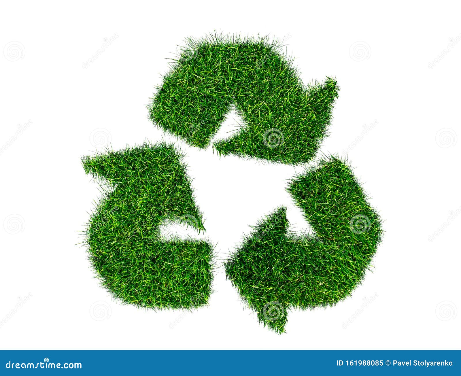 Recycling Grass Icon on a White Background Stock Image - Image of ...