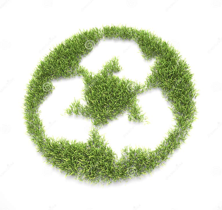Recycling grass patch stock illustration. Illustration of environment ...