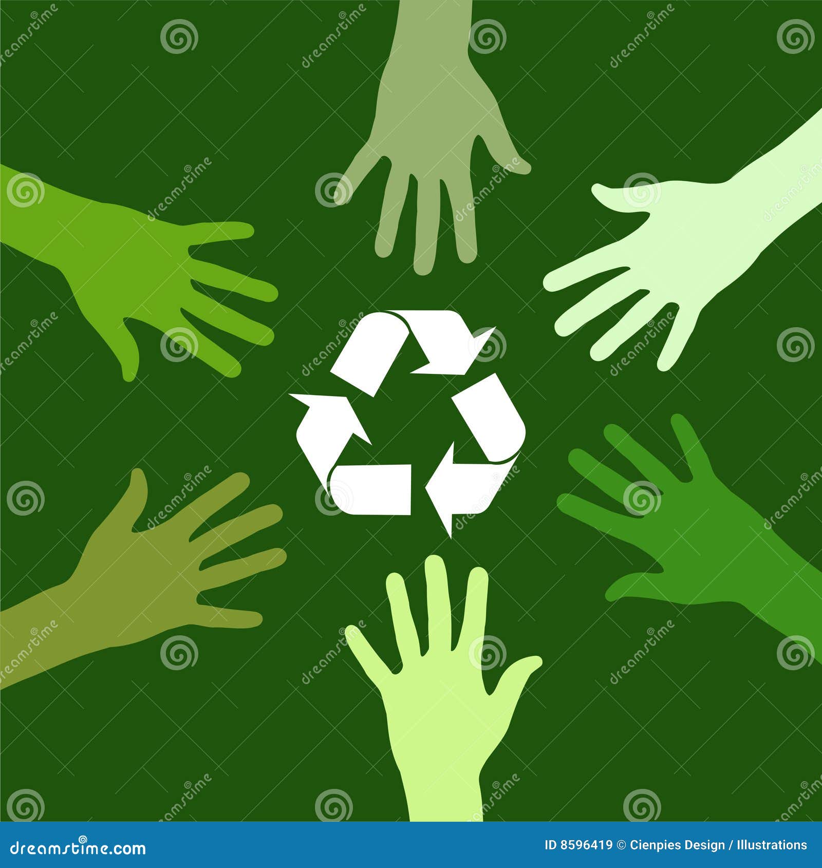 Recycling green team stock vector. Illustration of dispose - 8596419