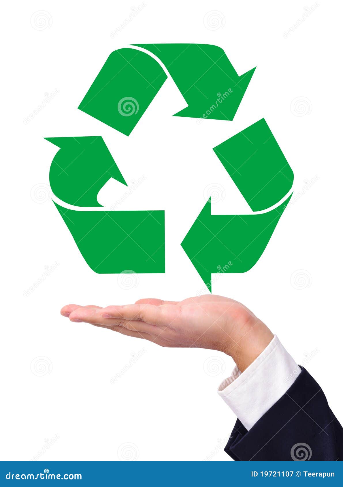 Recycling on a hand stock image. Image of icon, concept - 19721107