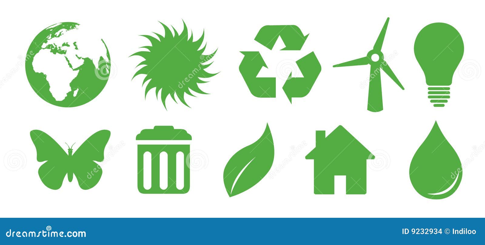 Recycling Icons. Various Green Circle Arrow Symbols. Waste Reuse ...