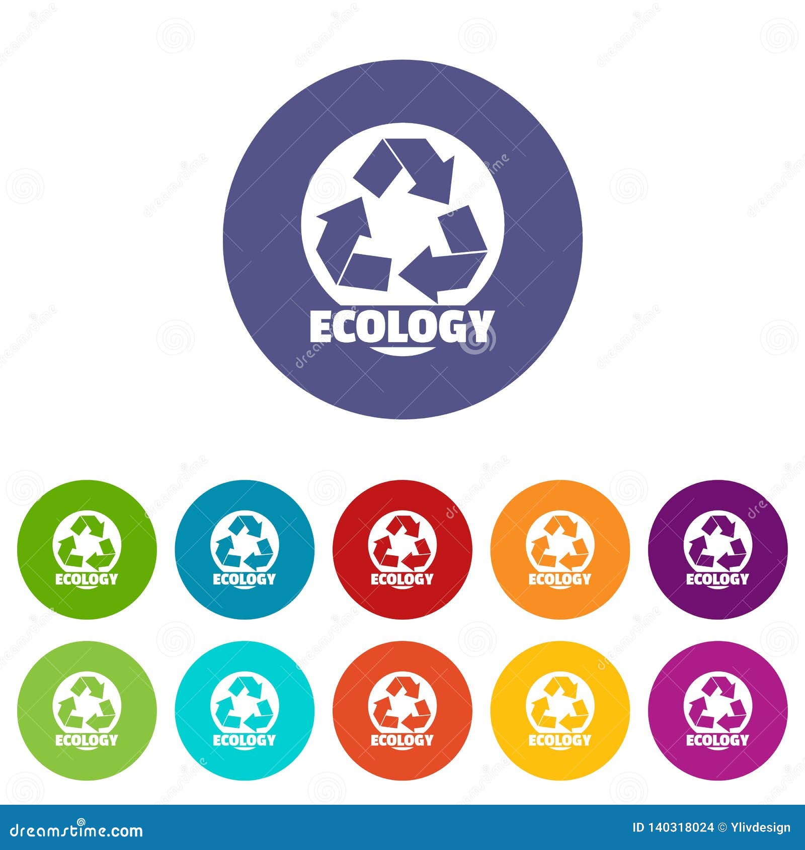 Recycling Icons Set Vector Color Stock Vector - Illustration of ecology ... Recycling Icons Set Vector Color Stock Vector - Illustration of ecology ...