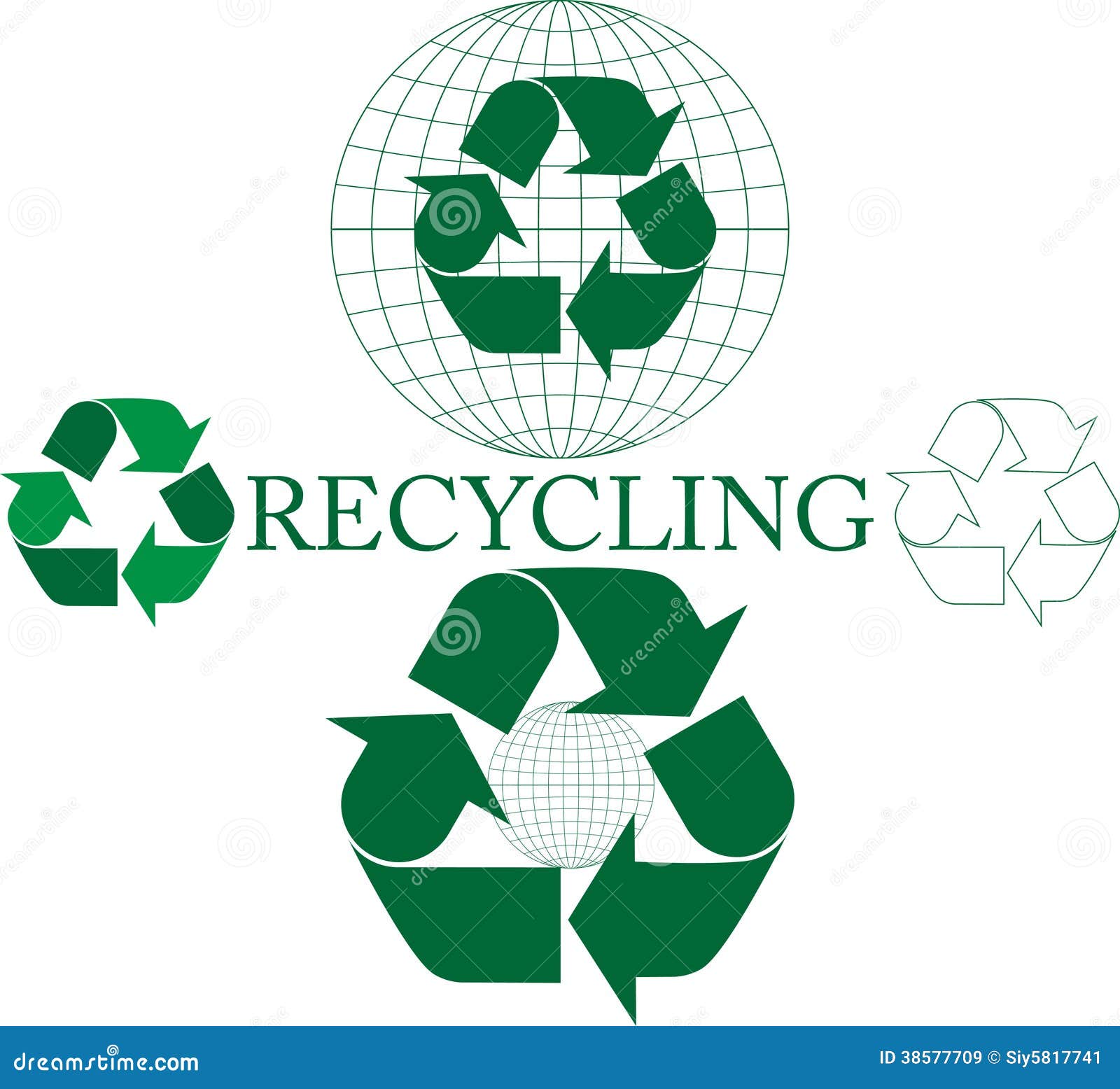 Recycling stock vector. Illustration of industry, humanity - 38577709