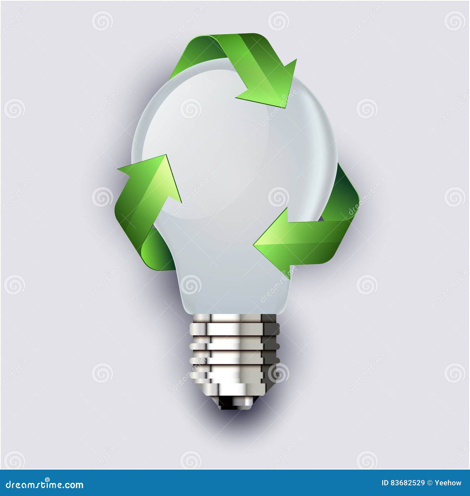 Recycling lightbulb stock vector. Illustration of recycling - 83682529