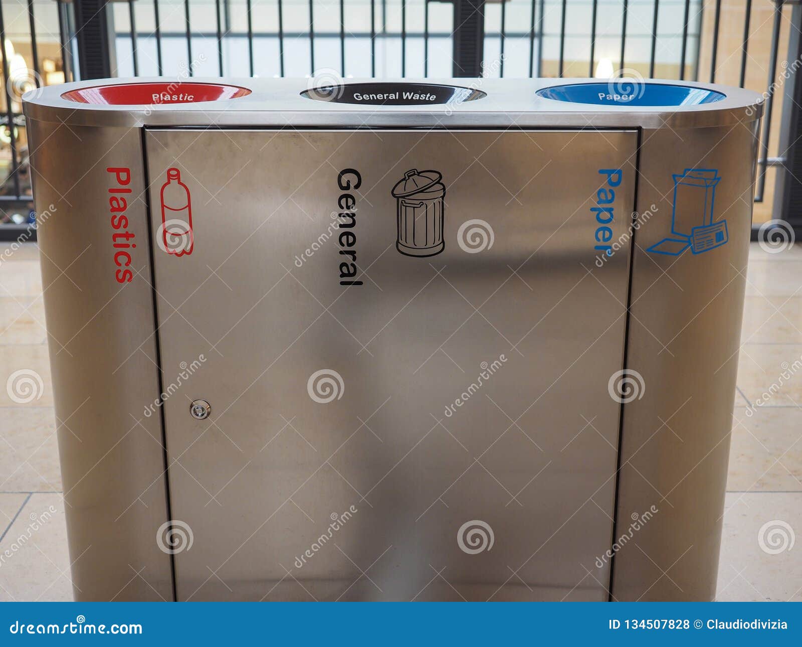 Recycling litter bin stock photo. Image of garbage, recycling - 134507828