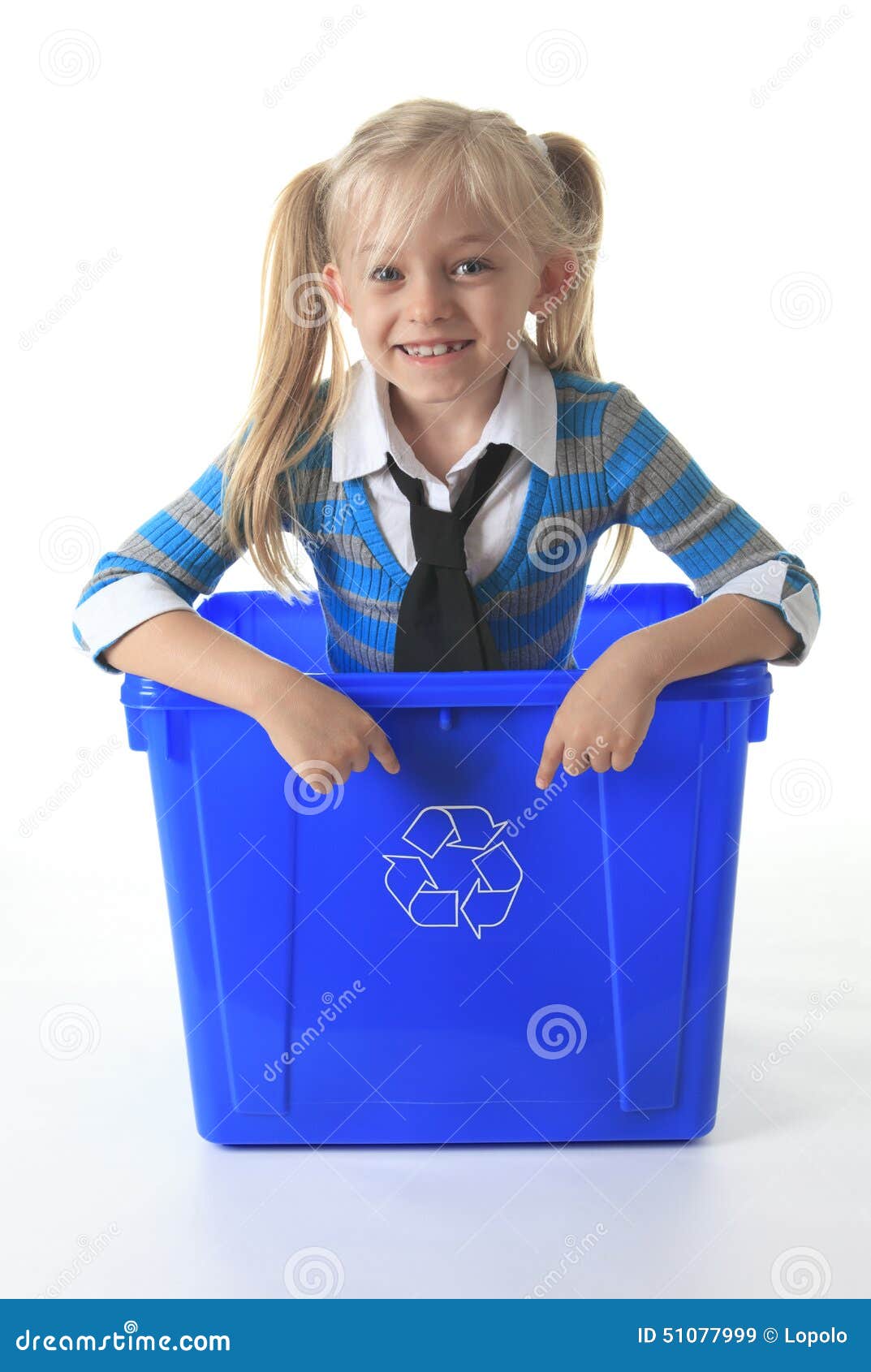 Recycling little girl stock image. Image of positivity - 51077999