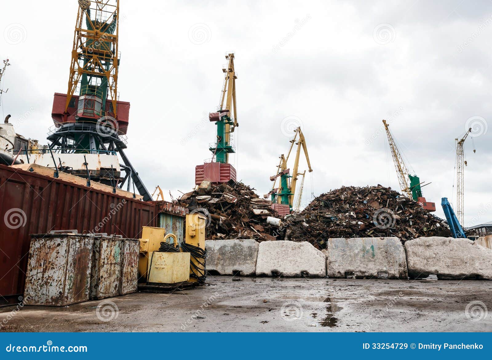 Recycling, Loading Scrap Metal Stock Image - Image of import, recycling ...