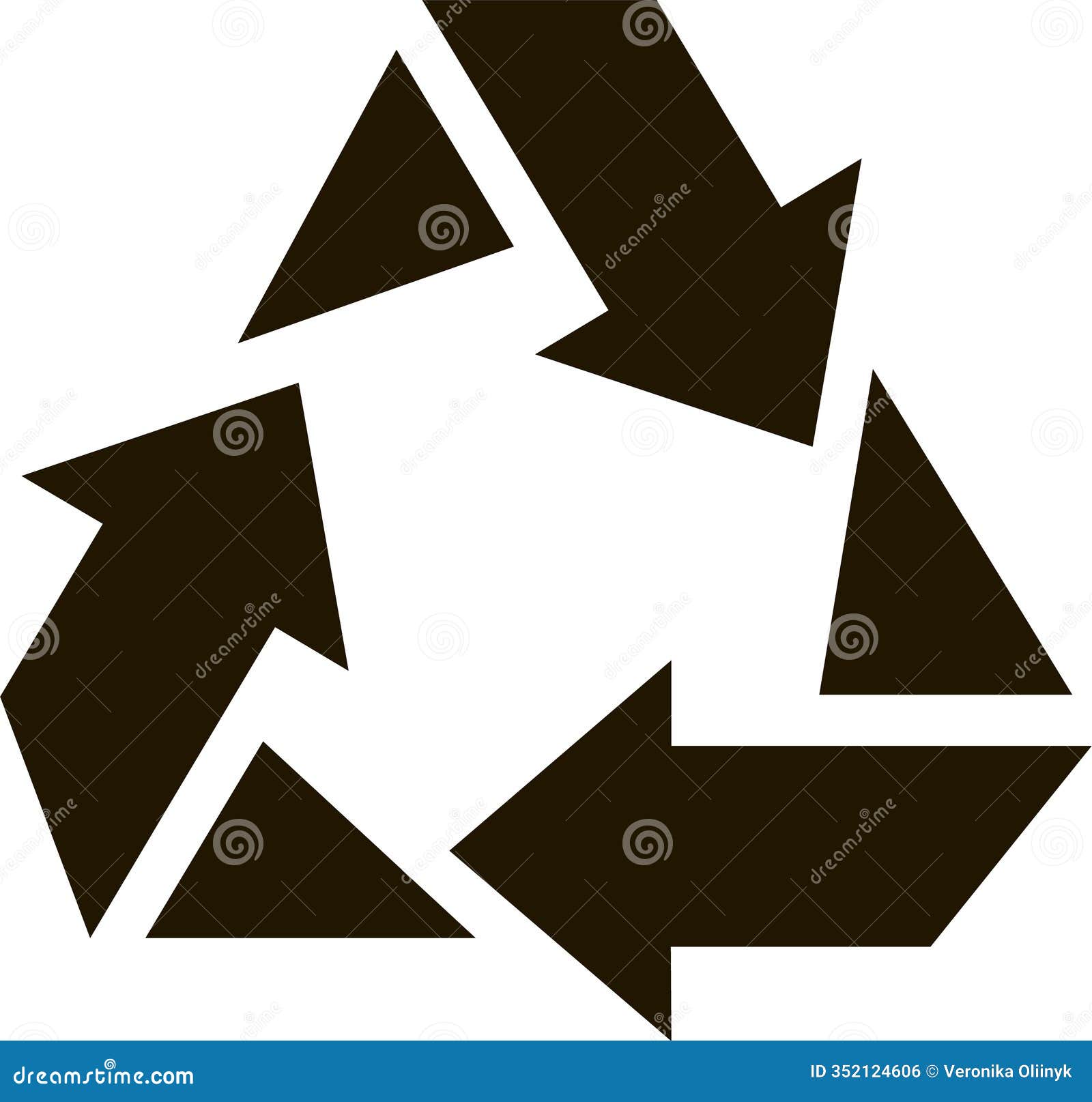 Recycling Logo Featuring Three Arrows in a Continuous Loop ...