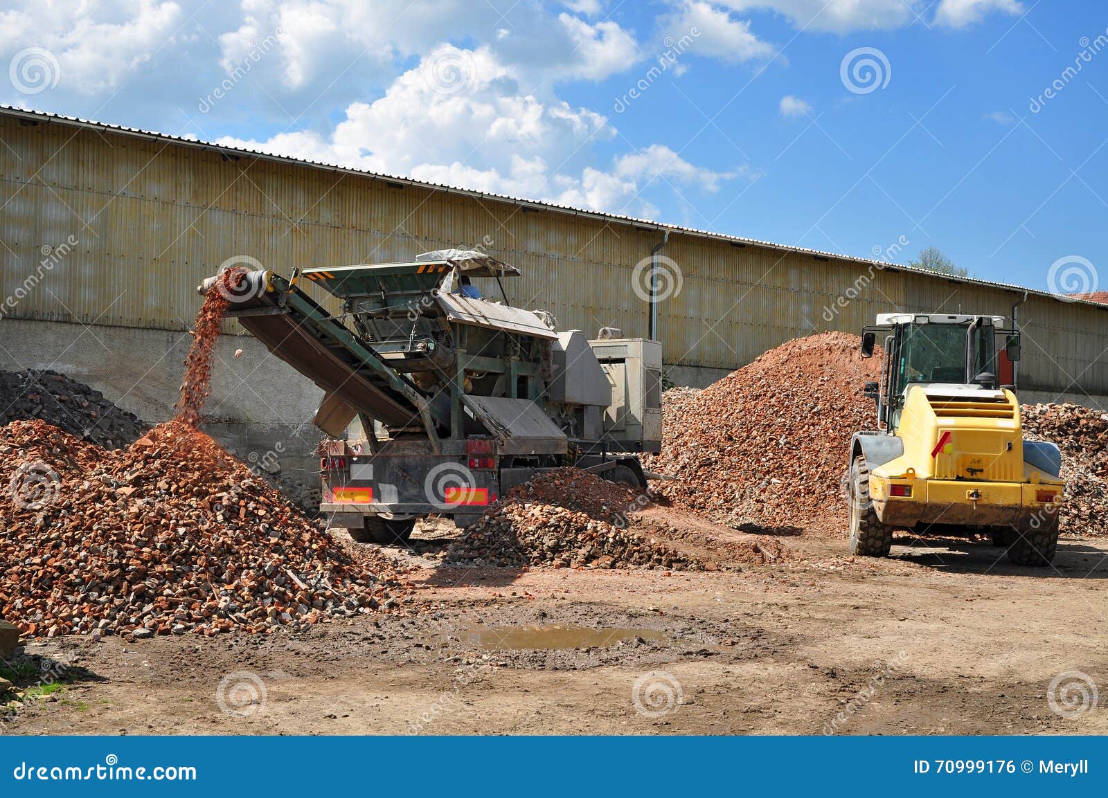 Recycling machines stock photo. Image of place, material - 70999176