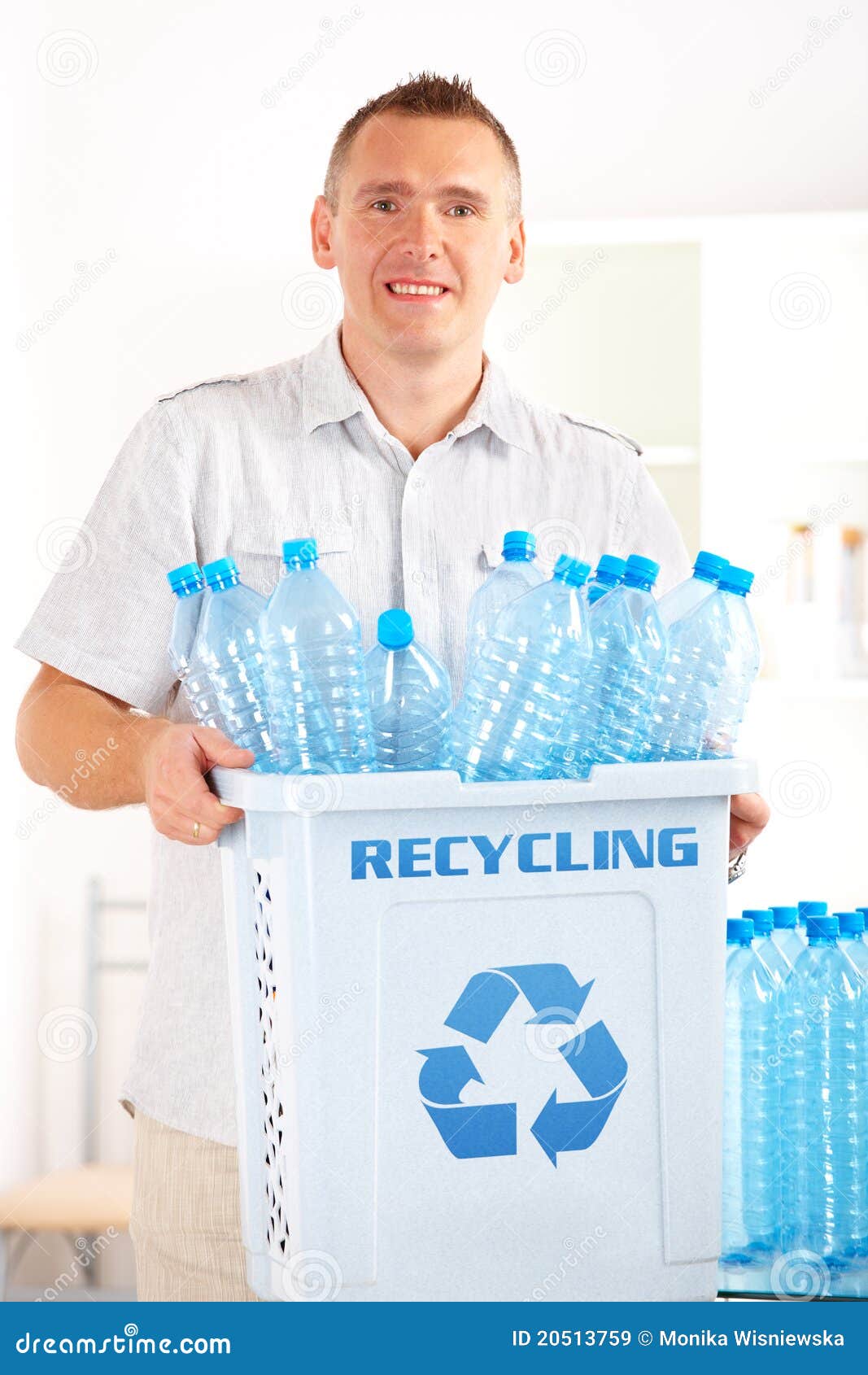 Recycling Man with Bin stock image. Image of people, recycling - 20513759