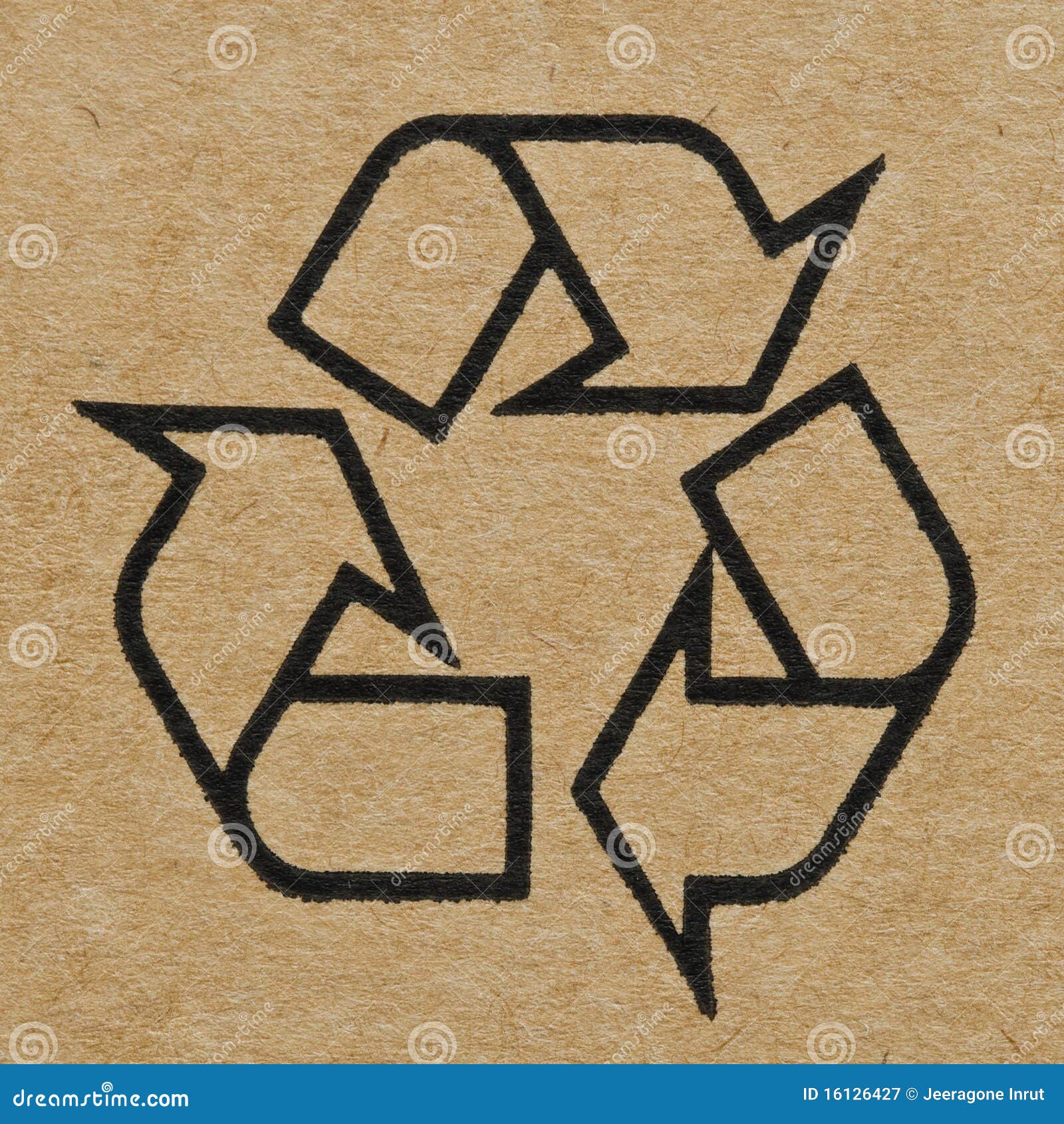 Recycling Mark on Cardboard Stock Image - Image of abstract, closeup ...